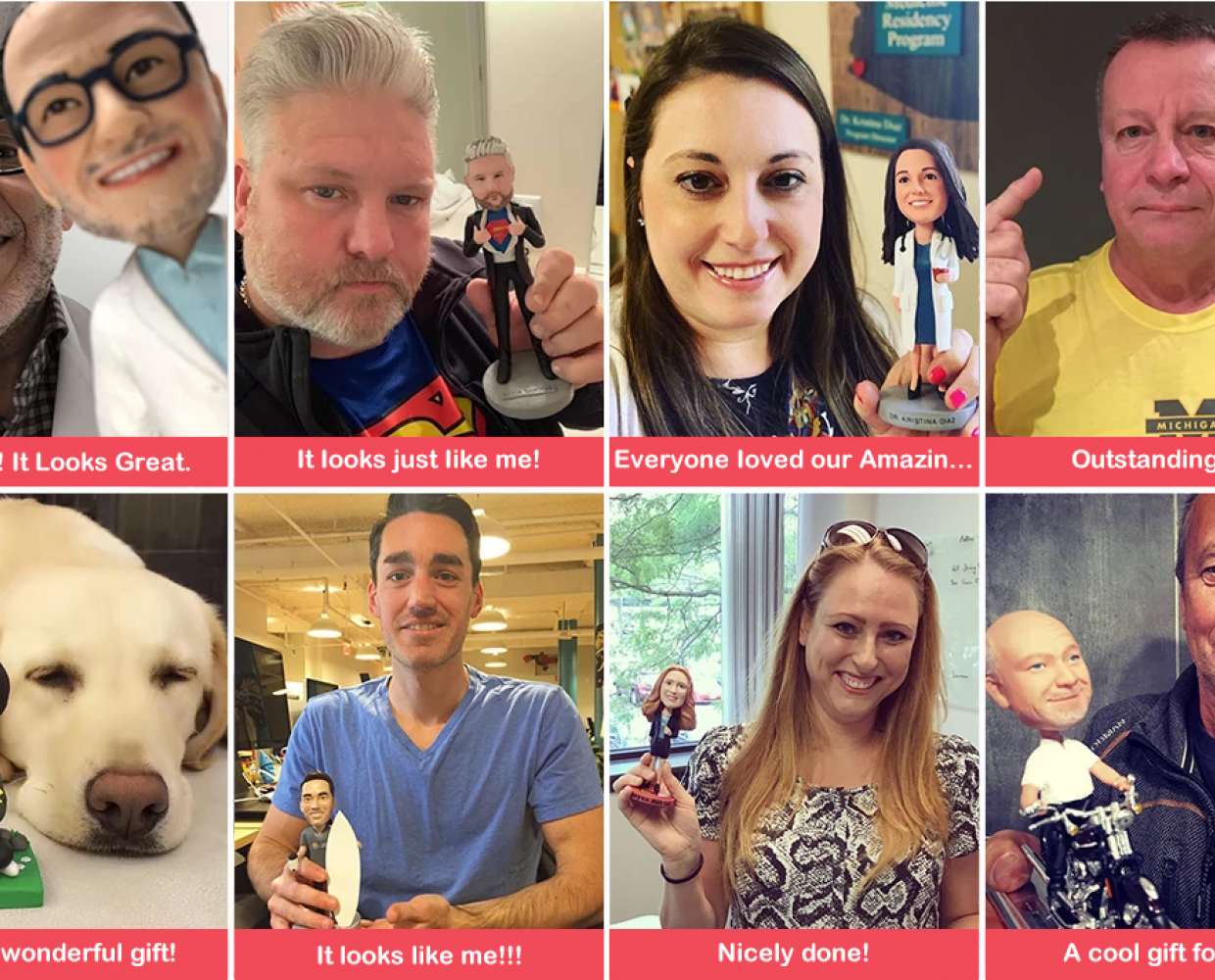 Custom bobbleheads by photo-100% Personalized bobblehead doll Onlineshop