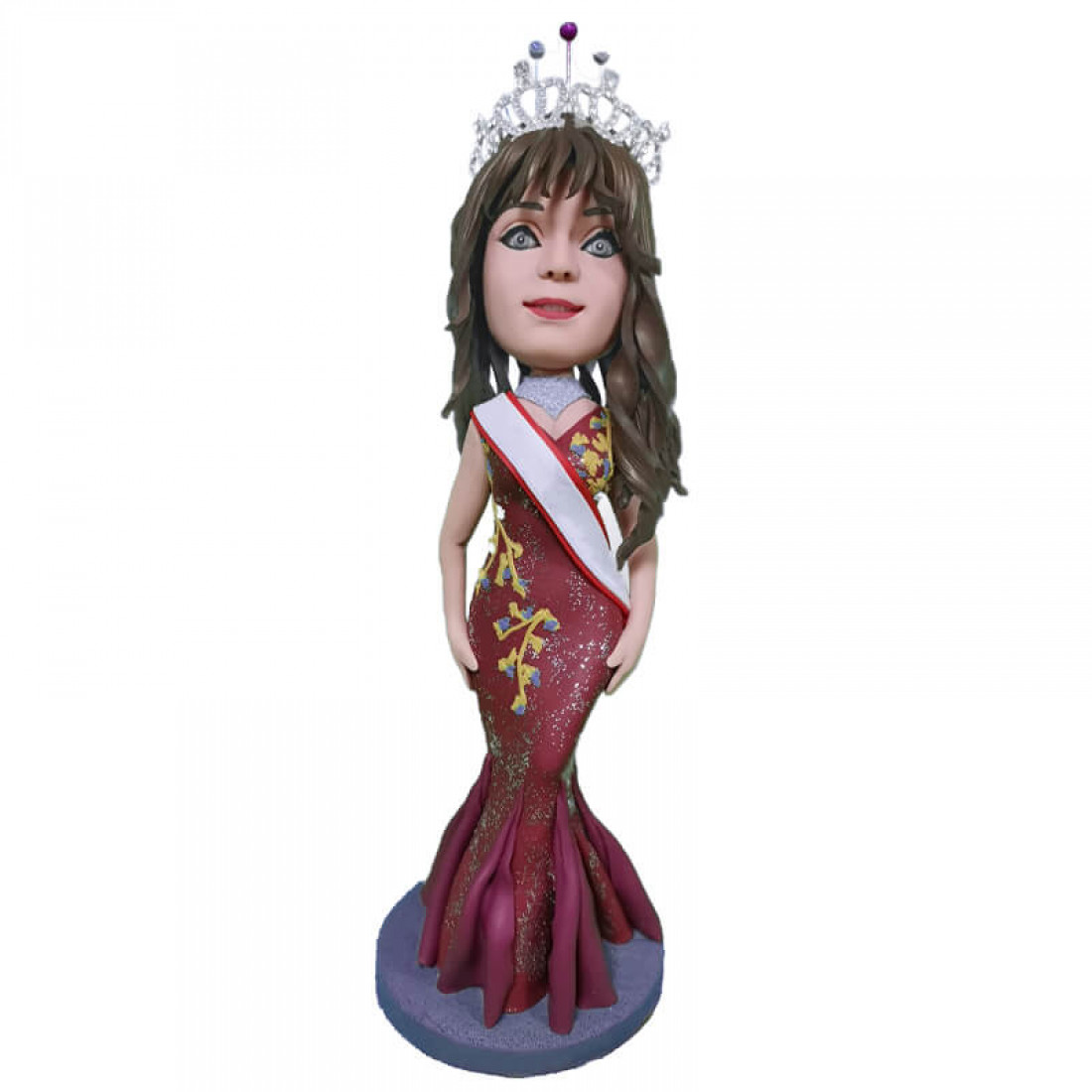 Beauty Queen Custom Bobblehead - Personalized Collectible