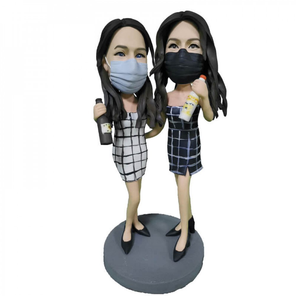 Personalized Best Friends Custom Bobblehead - Unique Friendship Gift