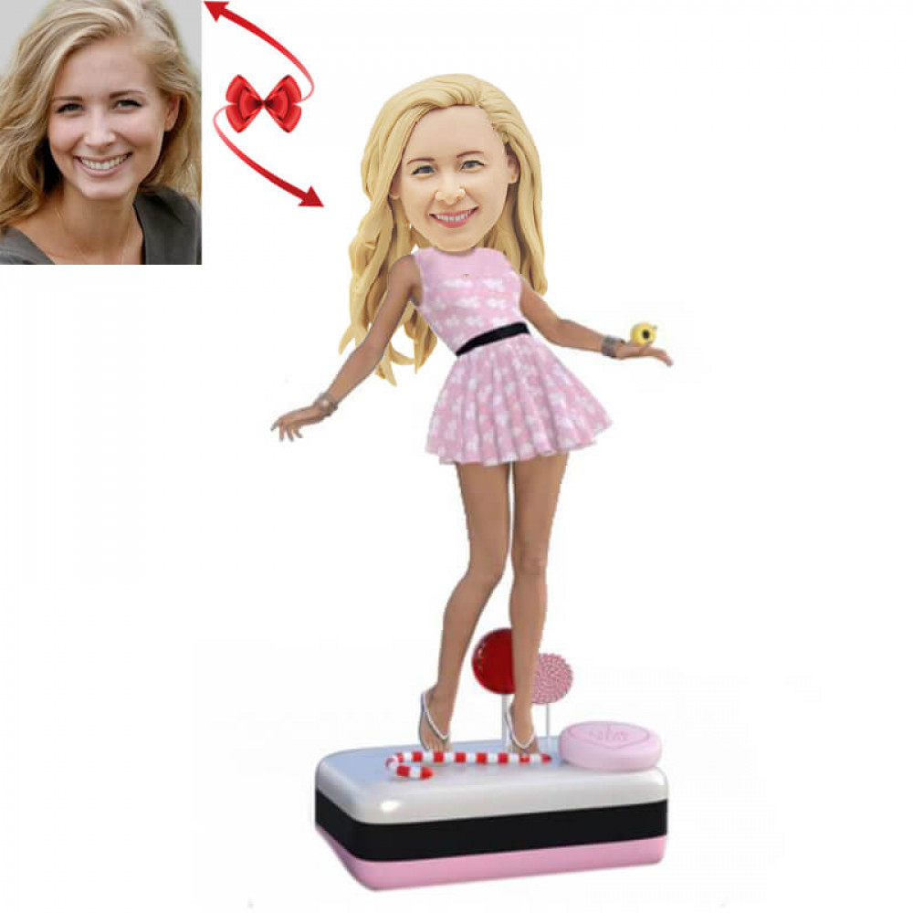 Candy Queen Custom Bobbleheads - Personalized Gift for Candy Lovers