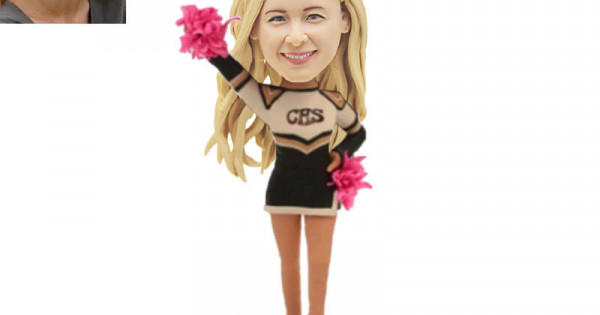 Handcrafted Custom Bobblehead - Personalized Cheerleader Figurine ...