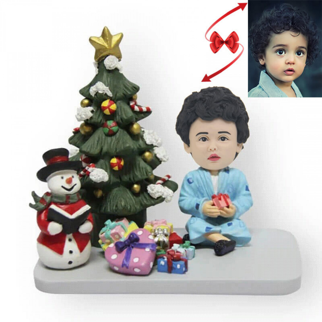 Handcrafted Custom Bobblehead - Personalized Christmas Baby, Christmas ...