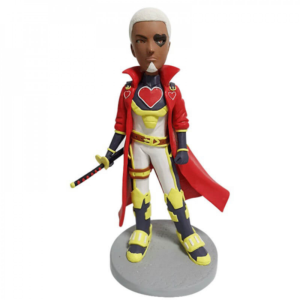 Handcrafted Custom Bobblehead - Personalized Cool Samurai Figurine ...