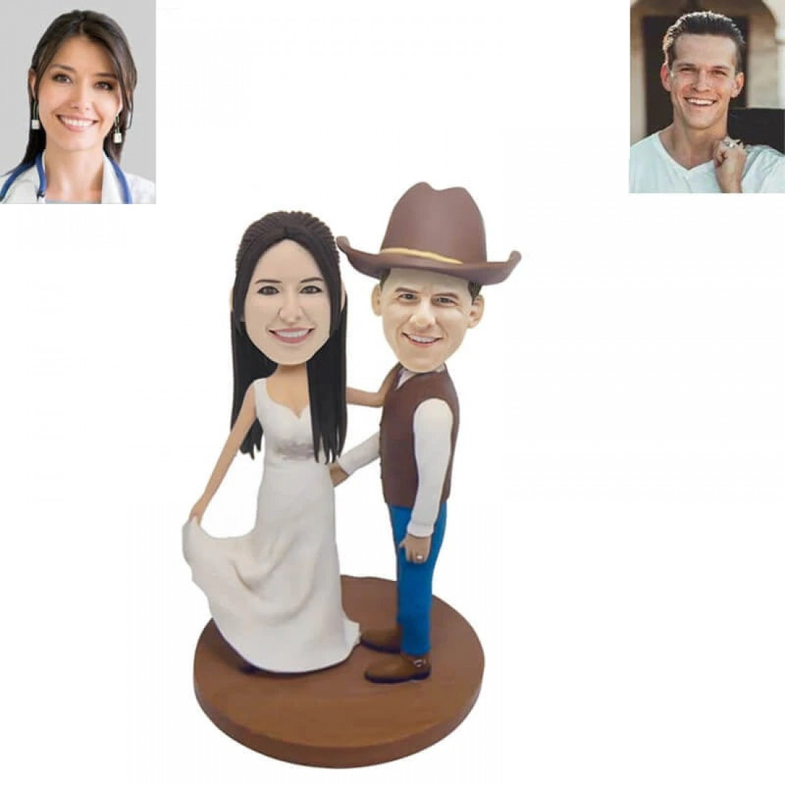 cowboy wedding custom bobbleheads - cowboy-wedding-custom-bobbleheads