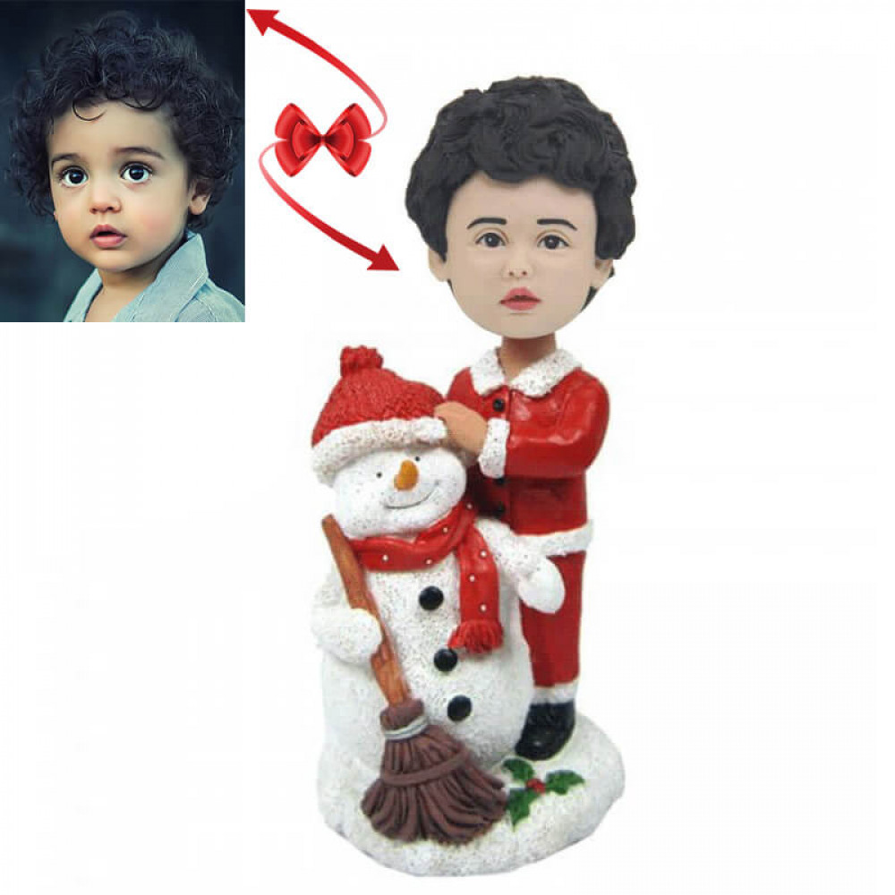Handcrafted Custom Bobblehead - Personalized Christmas Child with ...
