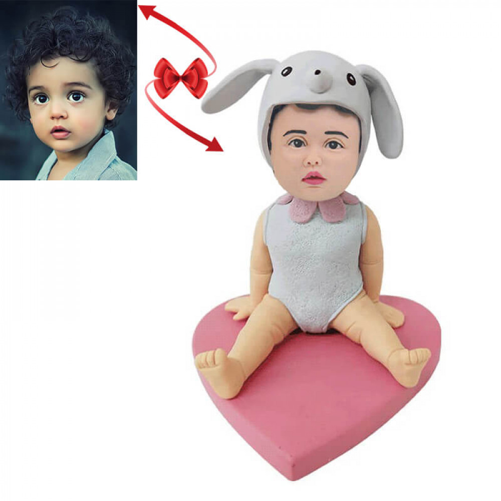 Handcrafted Cute Baby Custom Bobblehead - Perfect Keepsake for Newborns