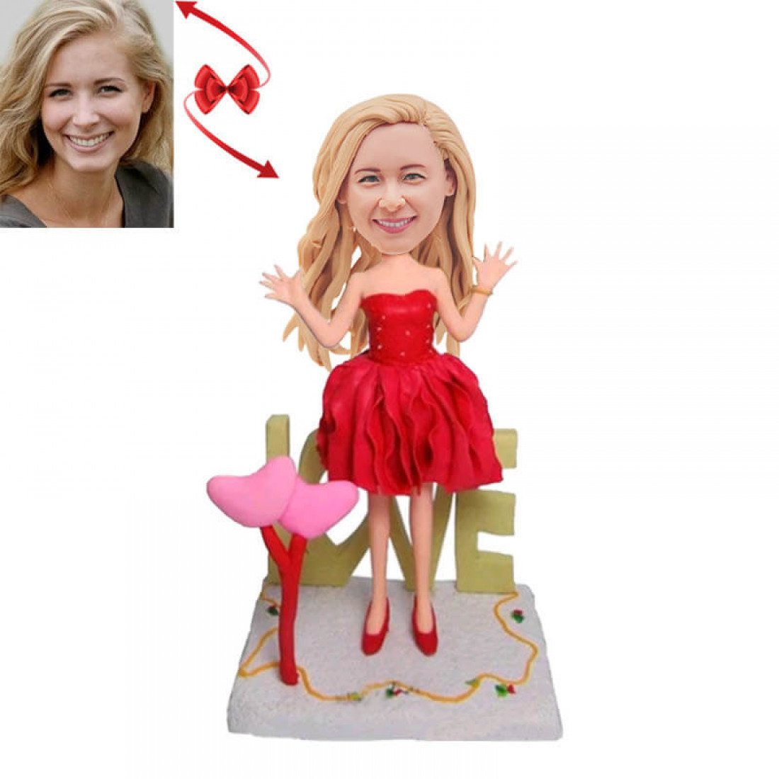 Handcrafted Dress Girl Custom Bobblehead - Perfect Gift for Girls and ...