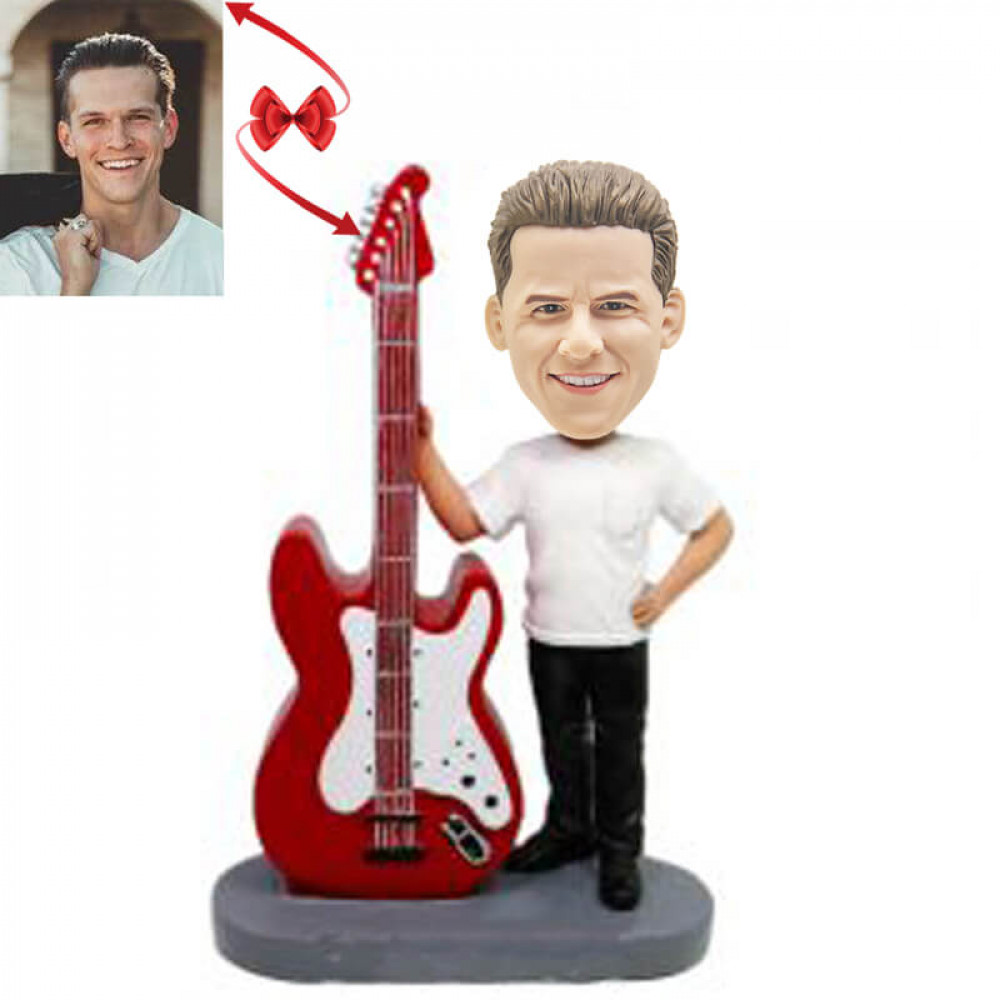 Handcrafted Electric Guitar Custom Bobblehead - Perfect Gift for ...