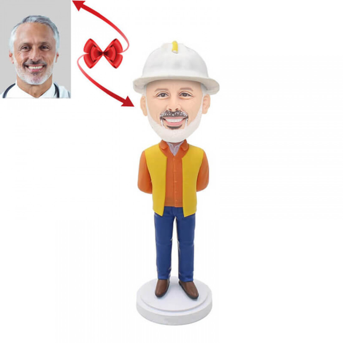 Personalized Engineer with Blueprints Custom Bobblehead - A Whimsical ...