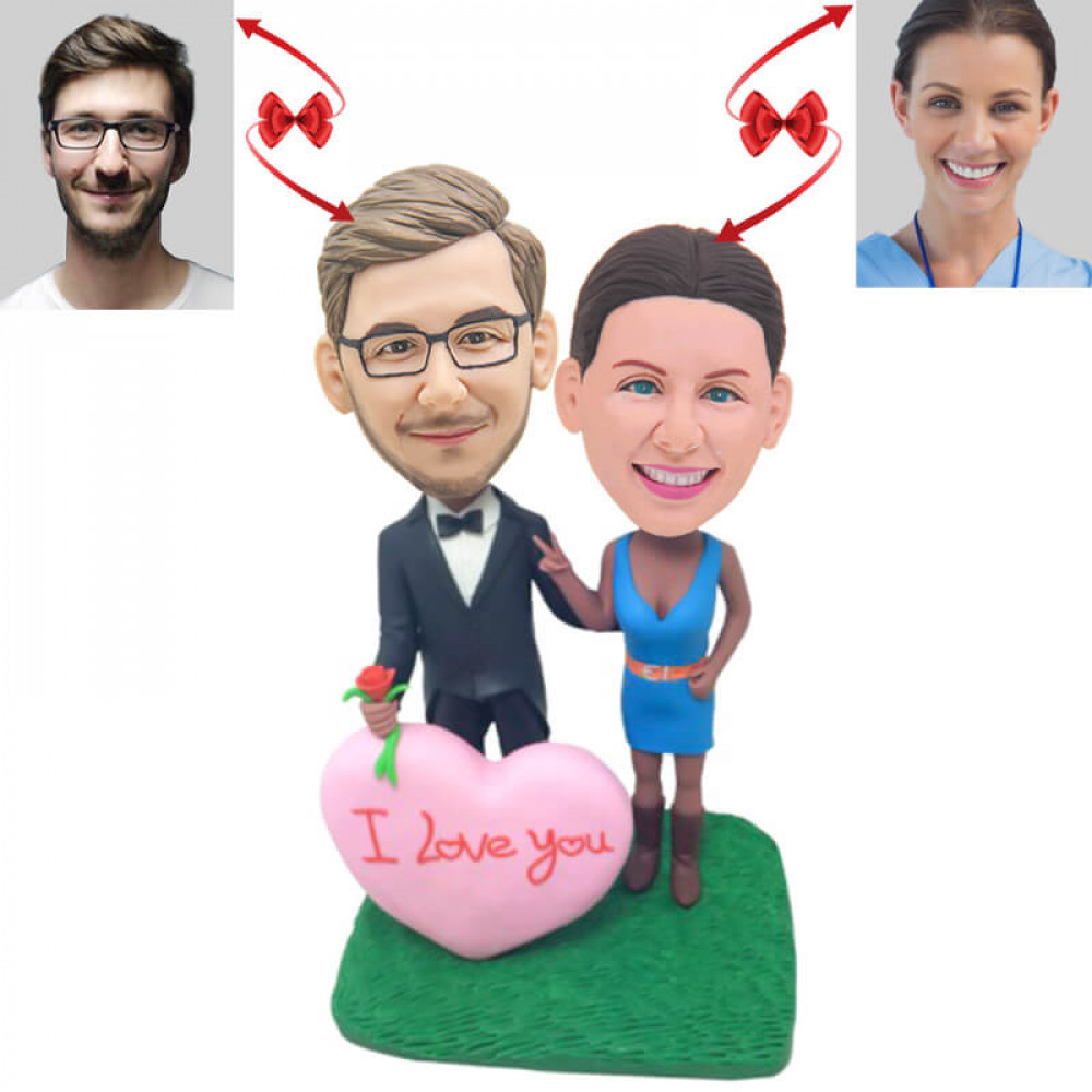 Personalized Falling in Love Wedding Anniversary Custom Bobblehead ...