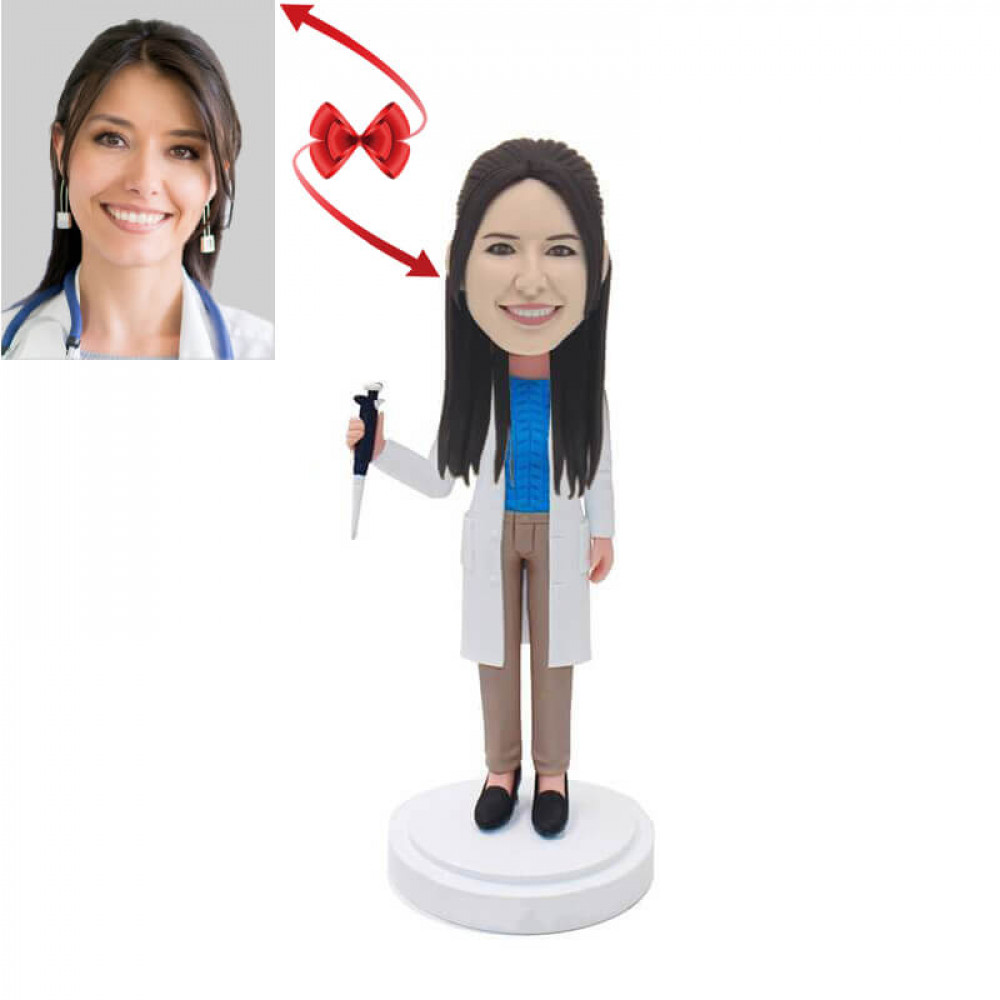 female doctor with an injection custom bobbleheads - female-doctor-with ...