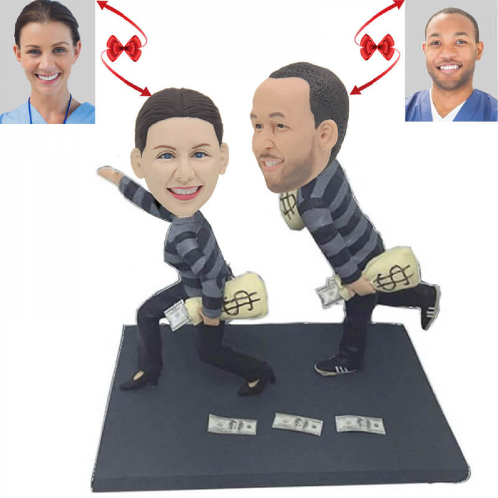funny robber couple custom bobbleheads - funny-robber-couple-custom ...