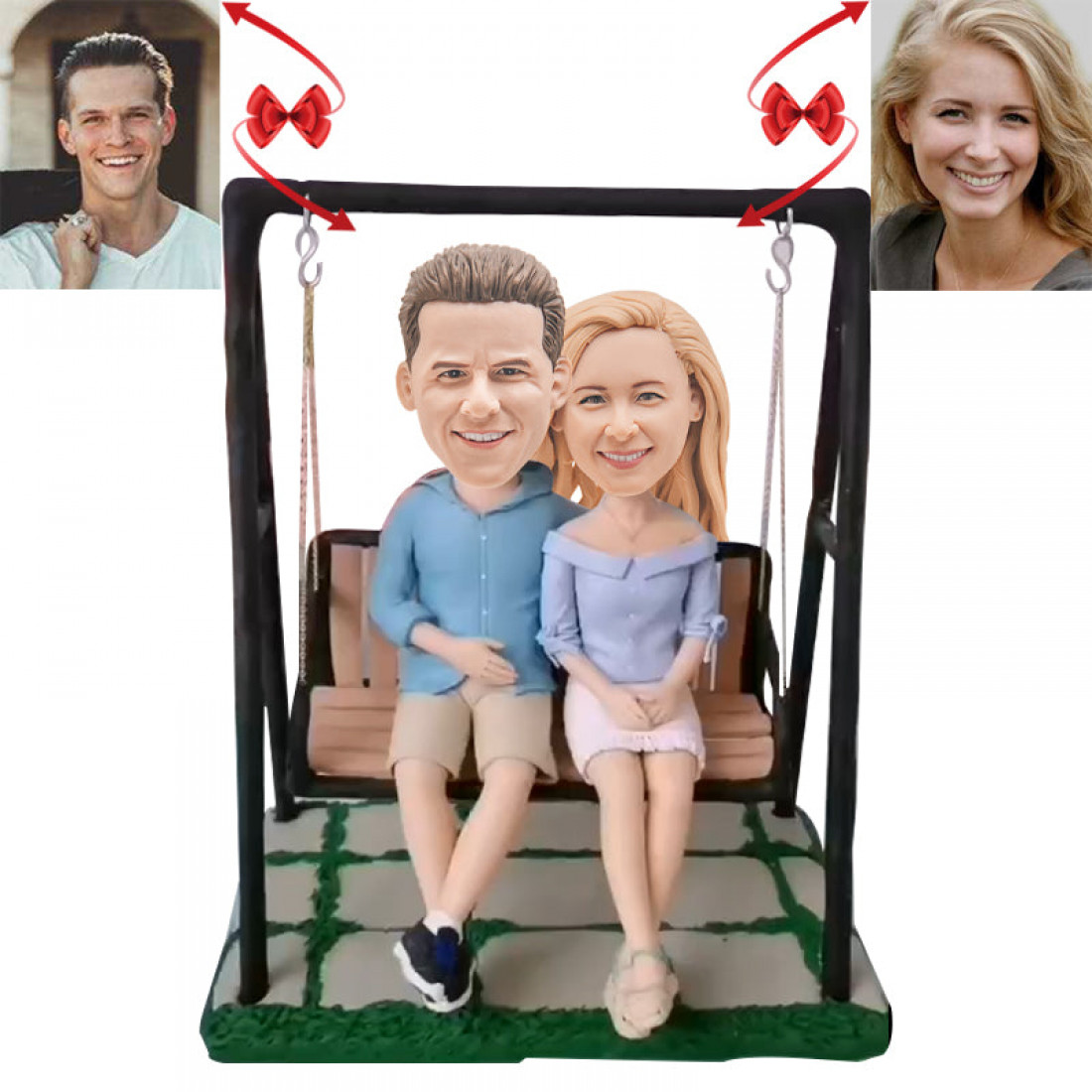 lovers sitting on the hanging chair custom bobblehead - lovers-sitting ...
