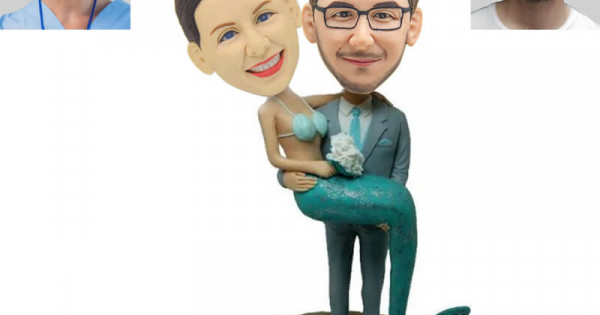 mermaid couple custom bobblehead - mermaid-couple-custom-bobblehead