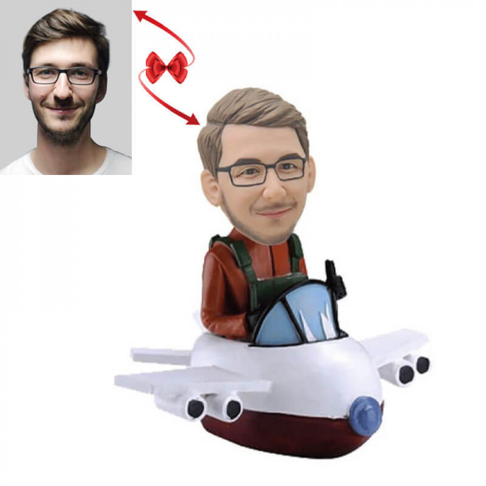 pilot male custom bobblehead - pilot-male-custom-bobblehead