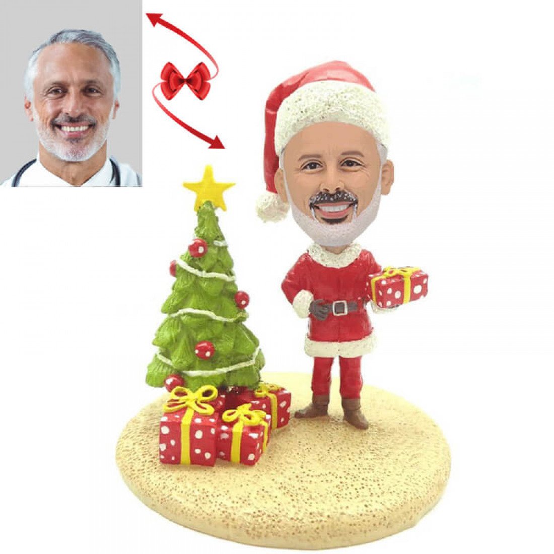 santa with tree for men custom bobblehead - santa-with-tree-for-men ...