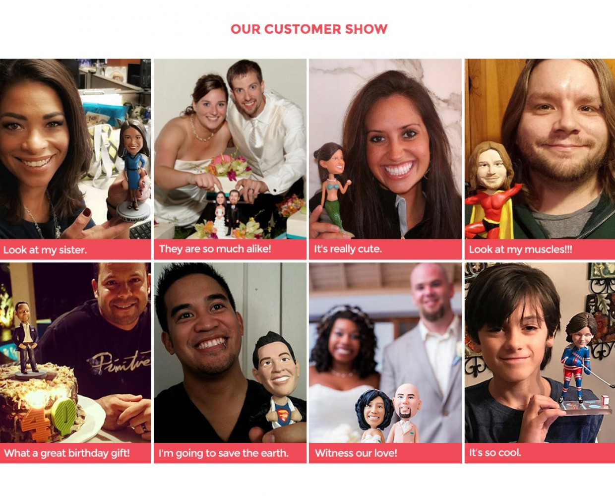 Custom bobbleheads by photo-100% Personalized bobblehead doll Onlineshop